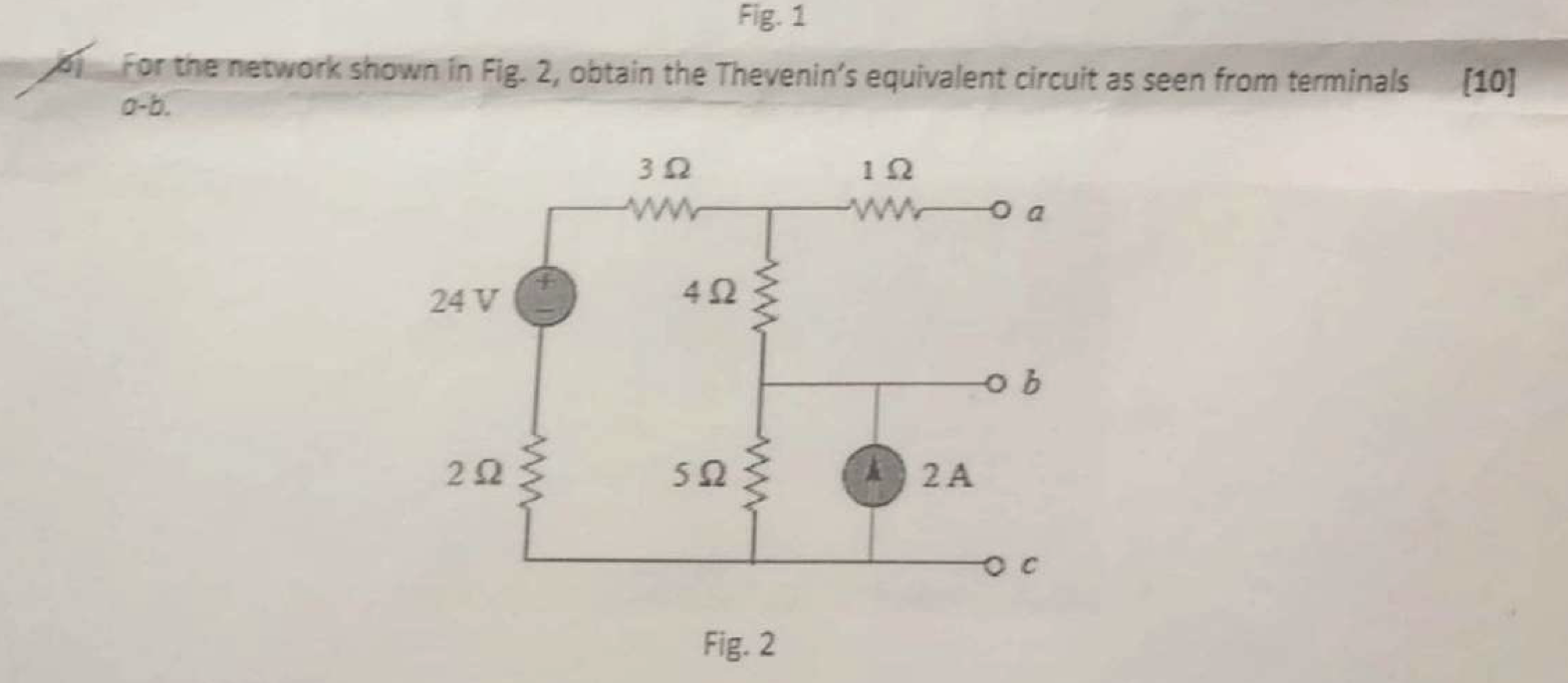 Solved For the network shown in Fig. 2, ﻿obtain the | Chegg.com