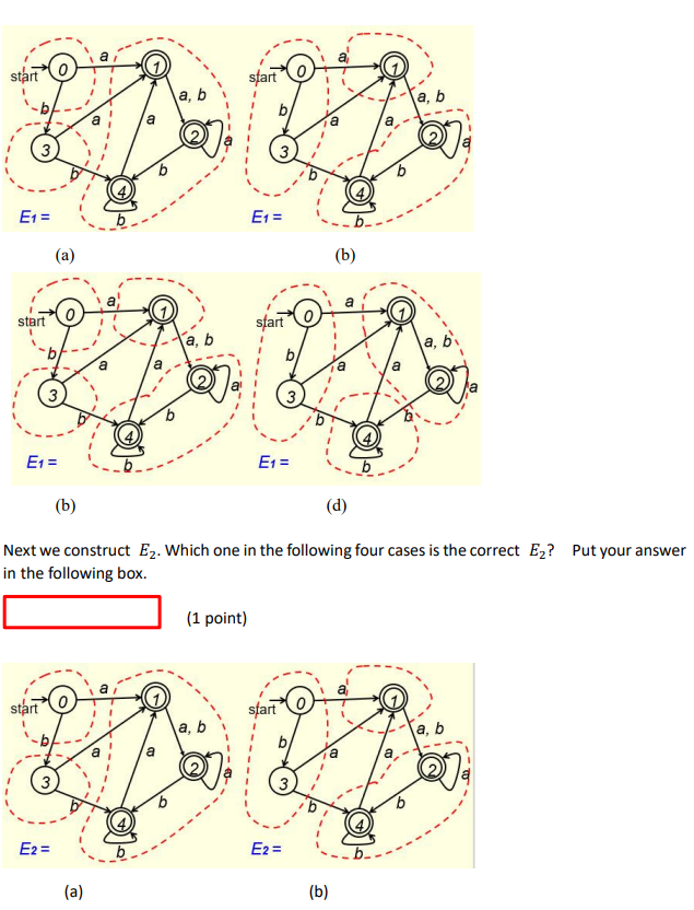 Solved 1. Given the following DFA, to find a minimum-state | Chegg.com