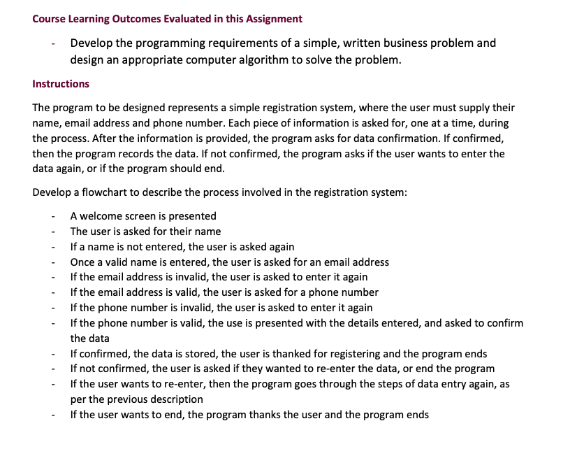 Solved Course Learning Outcomes Evaluated in this Assignment | Chegg.com
