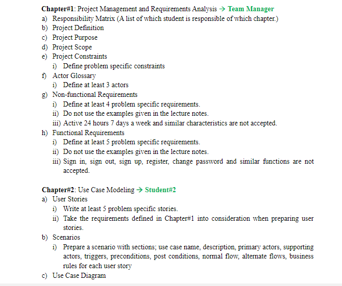 Solved Chapter#1: Project Management and Requirements | Chegg.com