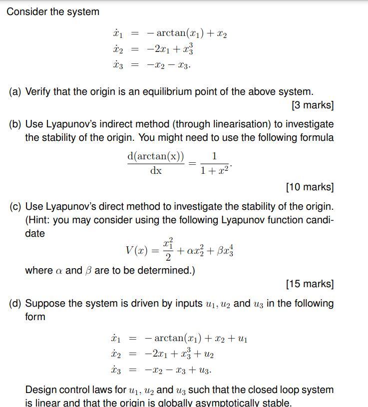 Solved Consider The System