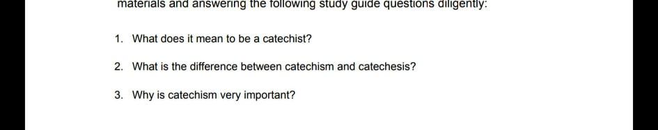 Solved materials and answering the following study guide | Chegg.com
