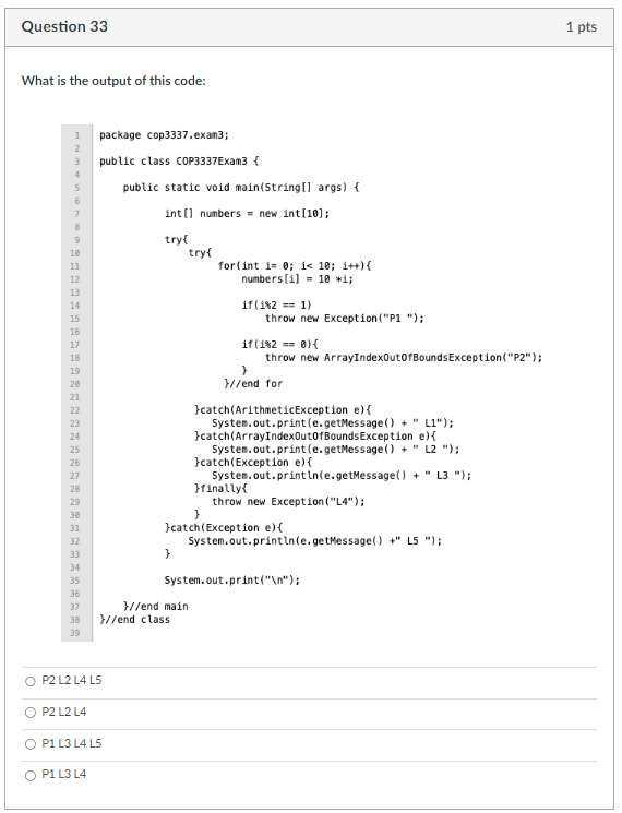 Solved What is the output of this code: | Chegg.com