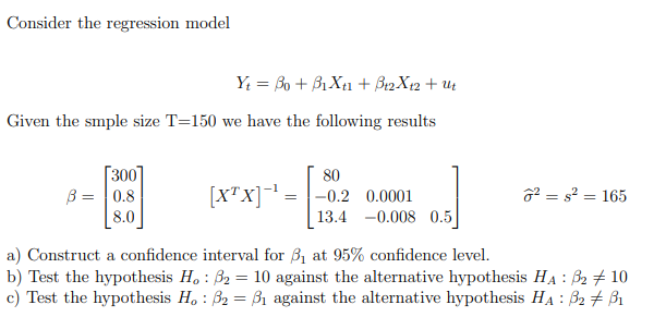 Solved Consider the regression model Y= Bo + B1X+1 + B12 | Chegg.com