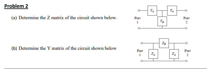 Solved (a) Determine the Z matrix of the circuit shown | Chegg.com