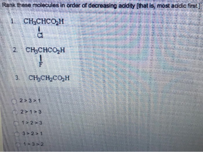 Solved Rank from most to least reactive in terms of | Chegg.com