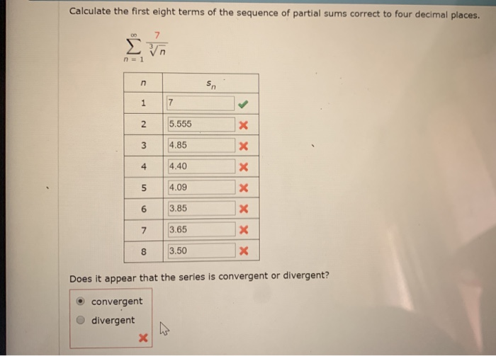 Solved Calculate the first eight terms of the sequence of | Chegg.com