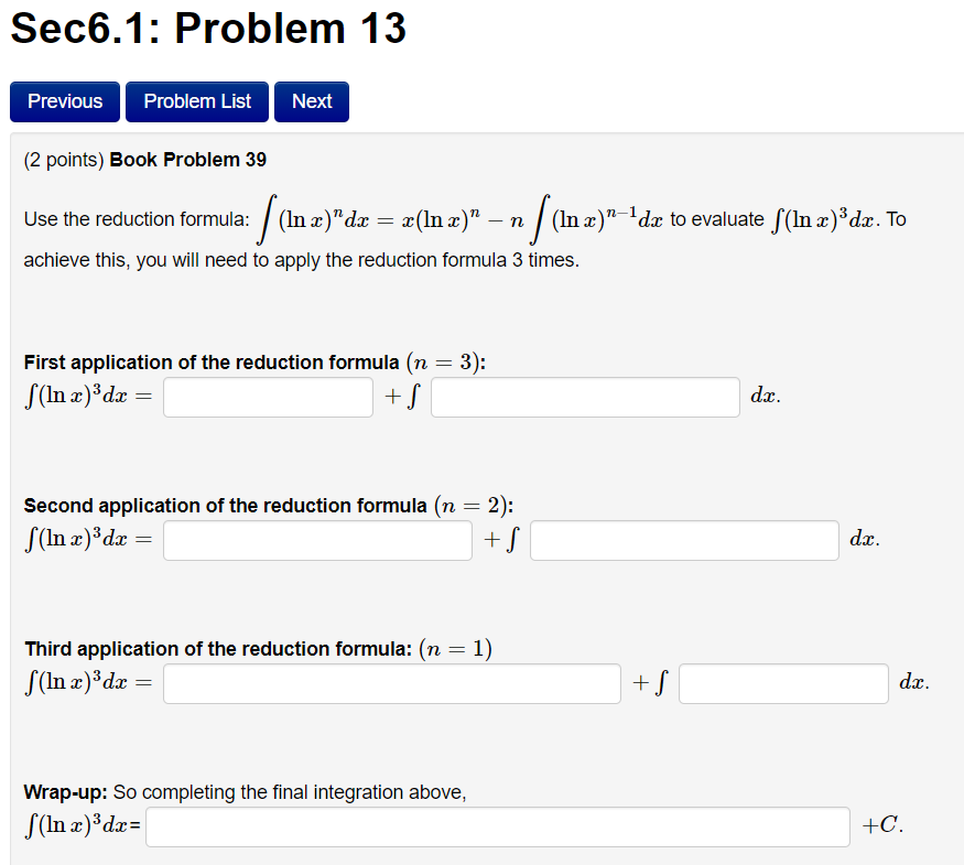 Solved Sec6.1: Problem 13 Previous Problem List Next (2 | Chegg.com