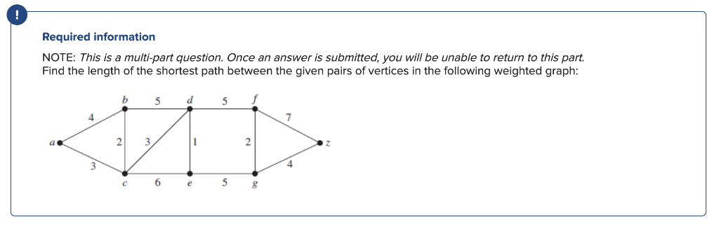 Solved Required information NOTE: This is a multi-part | Chegg.com