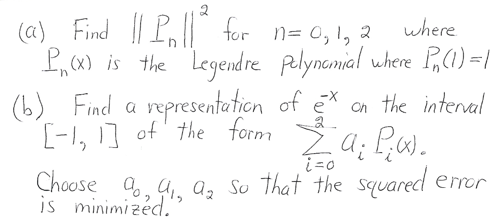 С a Use 3 - term or thegonal expansion of Legendre | Chegg.com