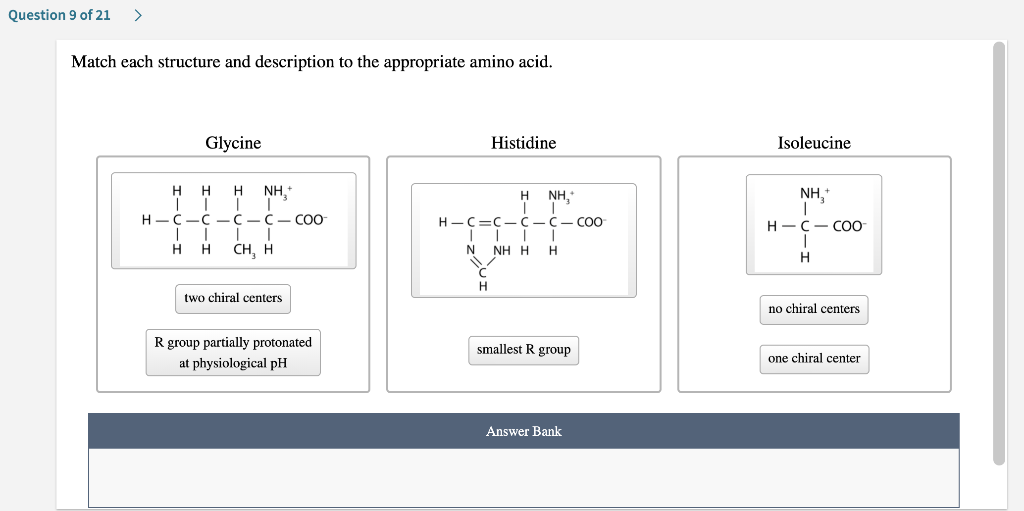 Solved Question 9 of 21 > Match each structure and | Chegg.com