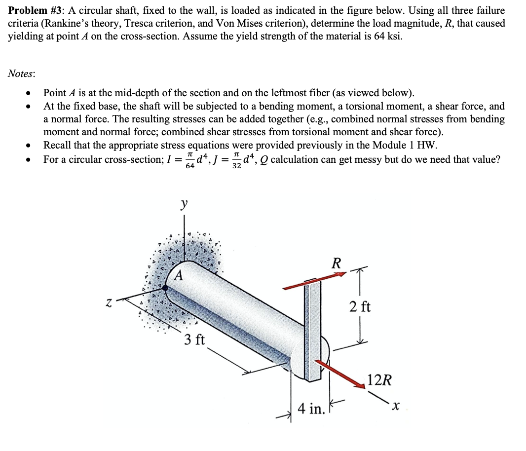 Solved Problem #3: A circular shaft, fixed to the wall, is | Chegg.com
