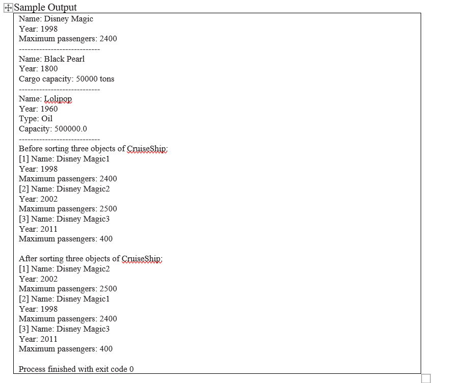 Solved Java 4 Points Design A Ship Class That The Chegg