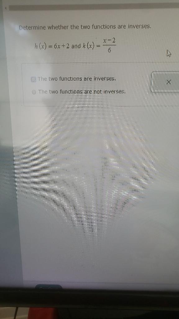 Solved Determine whether the two functions are inverses. | Chegg.com