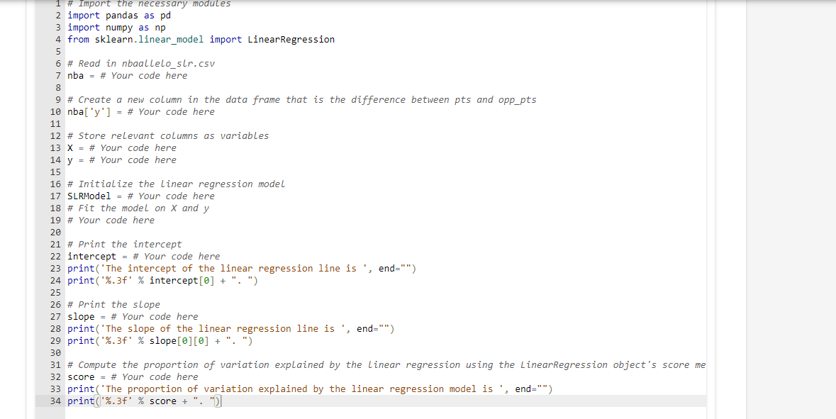 Solved 7.6 Creating simple linear regression models The | Chegg.com