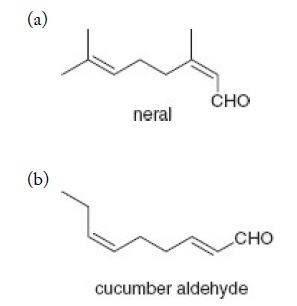 Solved CHO neral CHO cucumber aldehyde | Chegg.com