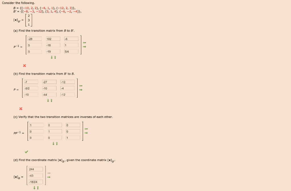 Solved Consider the following. 8 = {(-12, 2, -4), (-8, 1, | Chegg.com