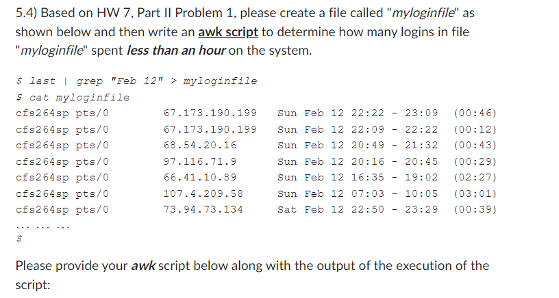Solved 5.4) Based on HW 7, Part II Problem 1, please create | Chegg.com