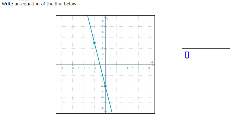 Solved Write an equation of the line below. | Chegg.com
