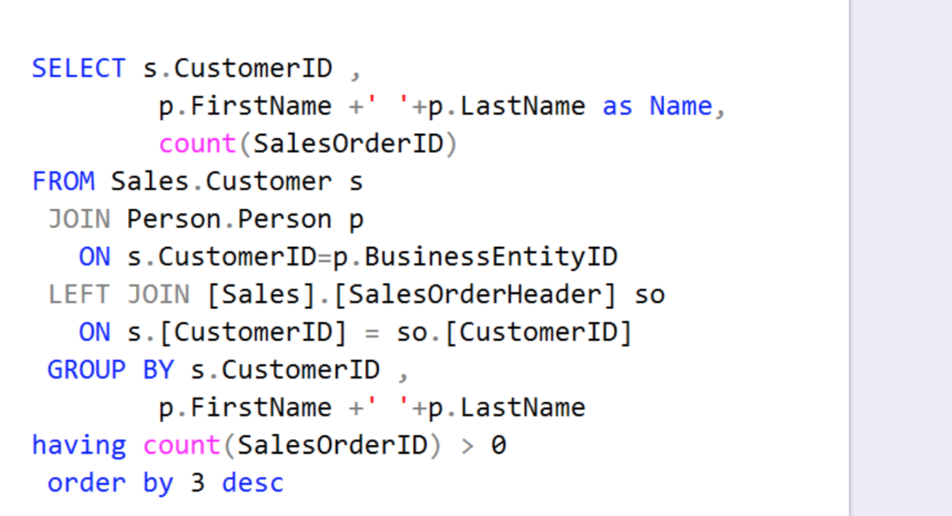 Solved Select Scustomerid Pfirstname P Lastname As 3427
