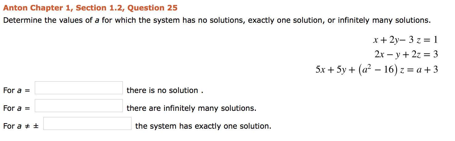 Solved Anton Chapter 1, Section 1.2, Question 25 Determine | Chegg.com