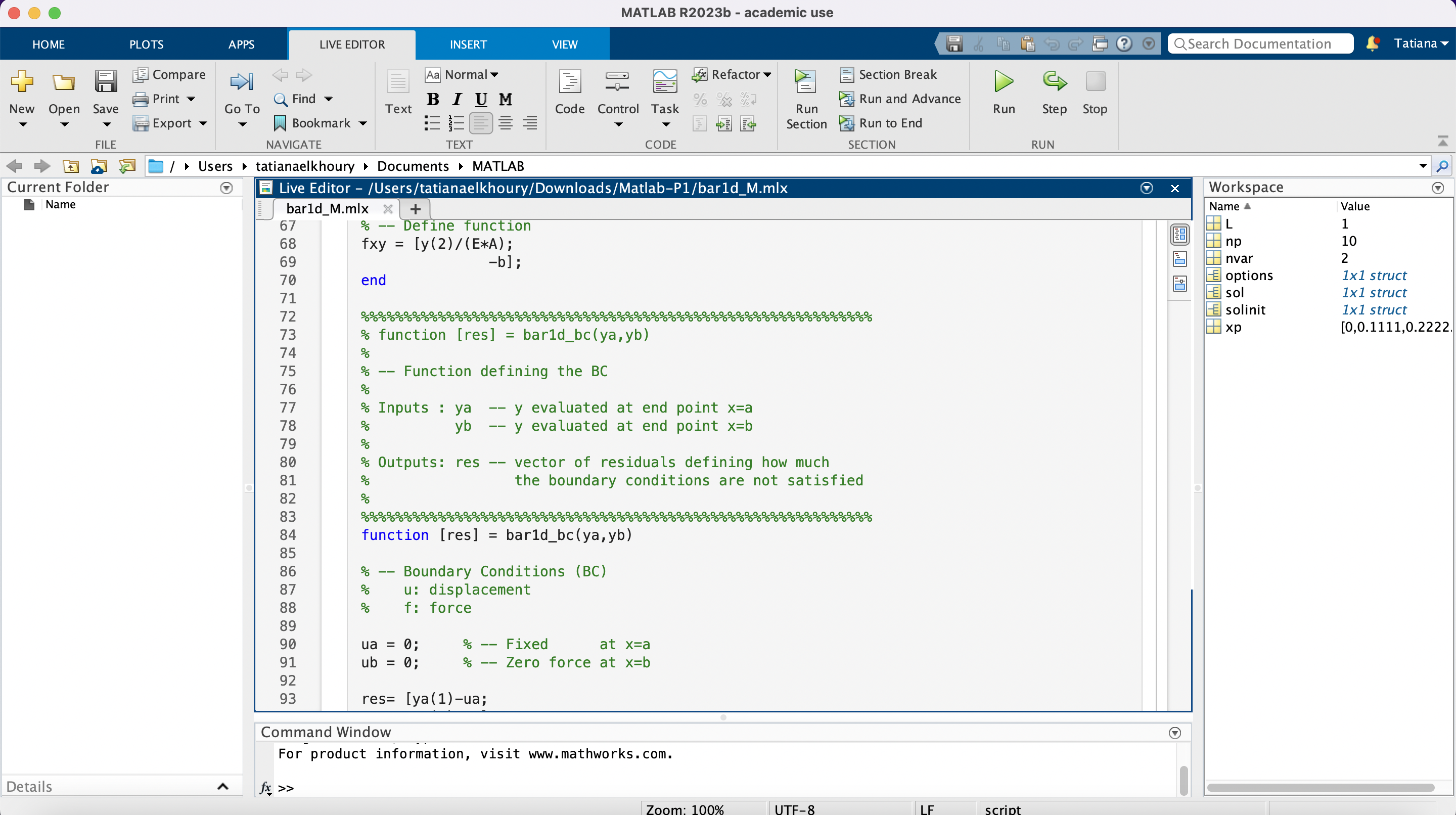 Consider an elastic bar with Young's modulus, $E=10$, | Chegg.com