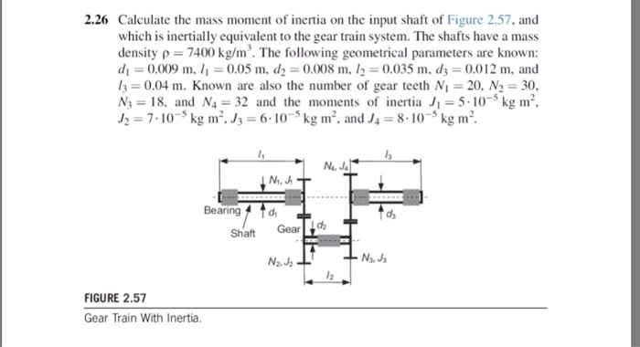 Solved 2 26 Calculate The Mass Moment Of Inertia On The