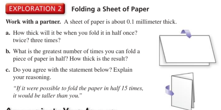 Solved EXPLORATION 2 Folding a Sheet of Paper Work with a | Chegg.com