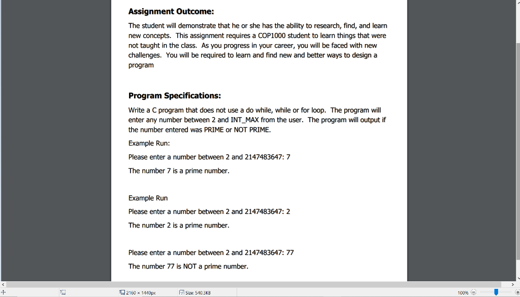 Solved Assignment Outcome: The student will demonstrate that | Chegg.com
