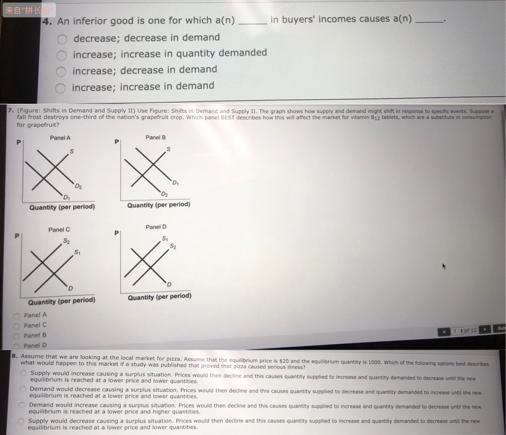 Solved 4. An inferior good is one for which a(n)in buyers' | Chegg.com