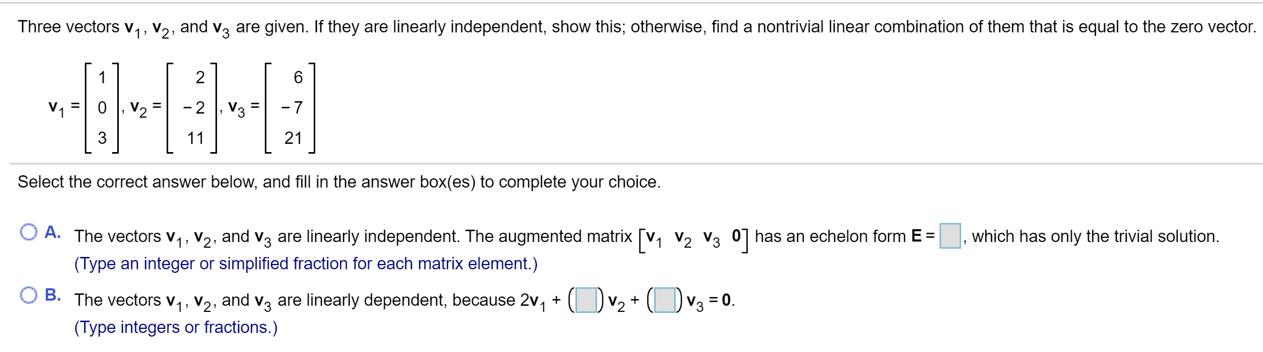Solved Three vectors V1, V2, and V3 are given. If they are | Chegg.com