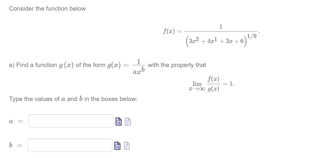 Solved Consider the function below 1 f(x) = (3x3 + 4x2 + 3x | Chegg.com