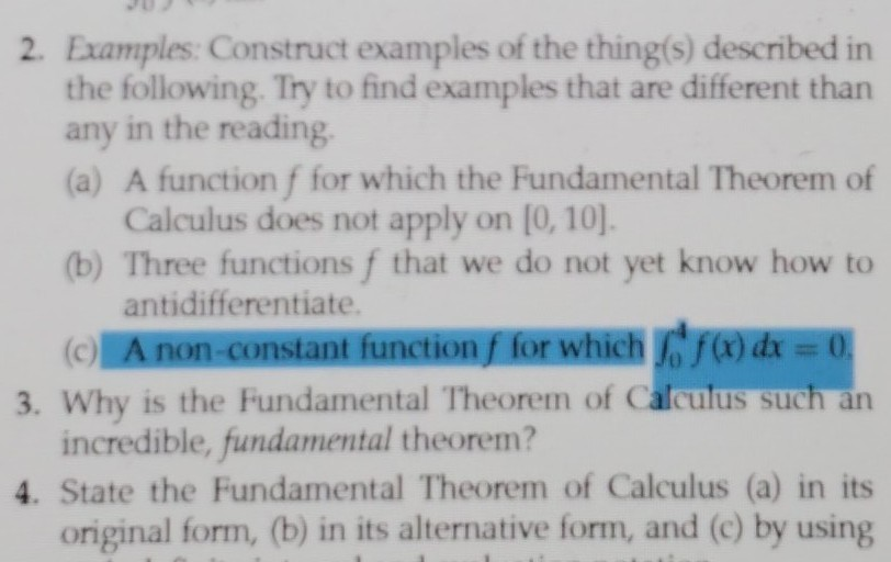 Solved 2. Examples: Construct examples of the thing(s) | Chegg.com