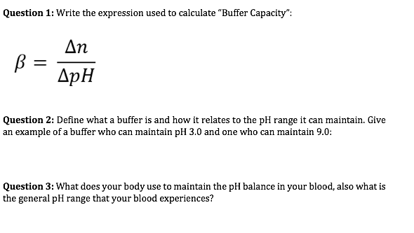 Solved Question 1: Write the expression used to calculate | Chegg.com