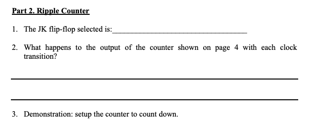 Solved Part 2. Ripple Counter Procedure: Select an | Chegg.com