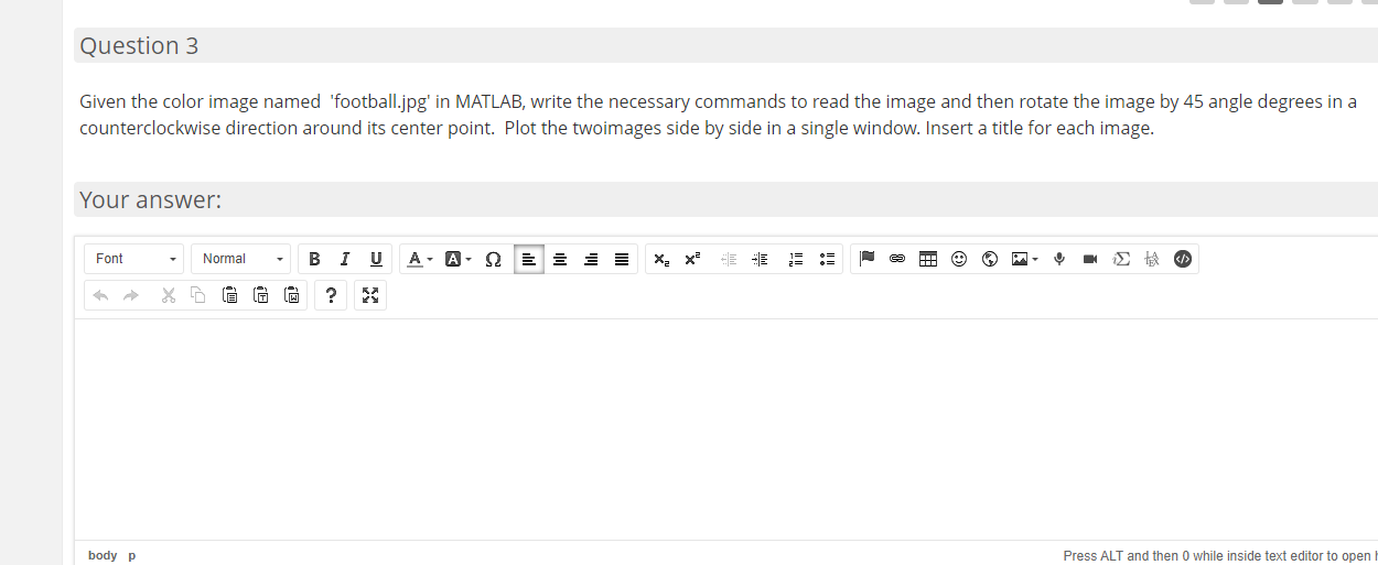 Solved Given the color image named 'football.jpg' in MATLAB, | Chegg.com