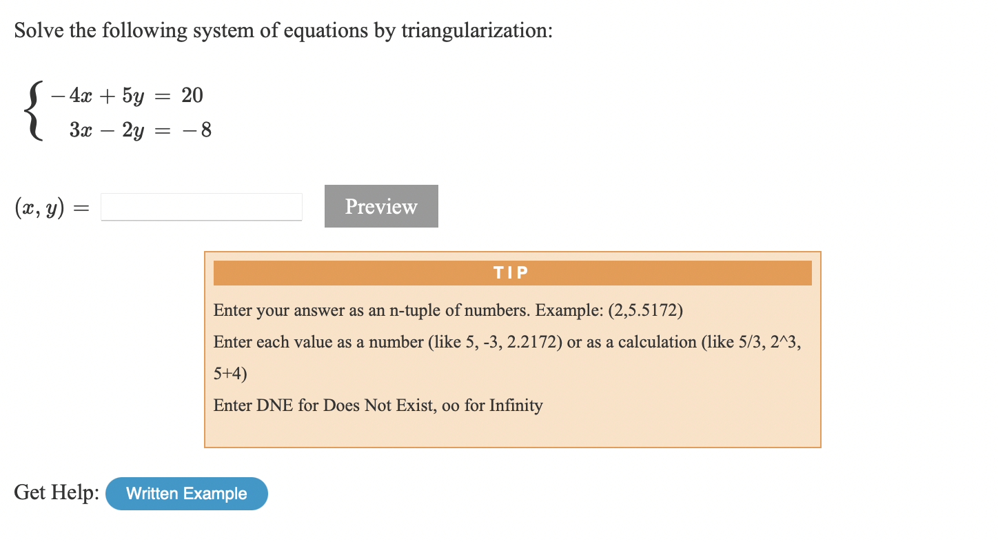 Solved Solve the following system of equations by | Chegg.com