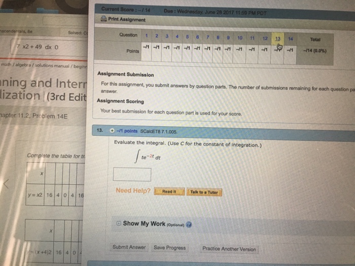 Solved Current / 14 Due 17 11:59 PM PDT Question 1 2 3 4 56 | Chegg.com