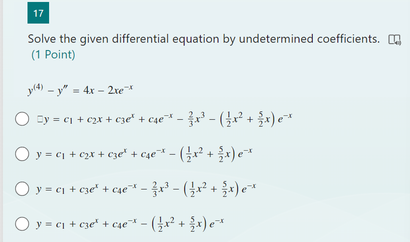 Solved Solve the given differential equation by undetermined | Chegg.com
