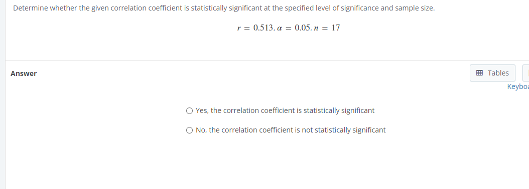 Solved Determine whether the given correlation coefficient | Chegg.com