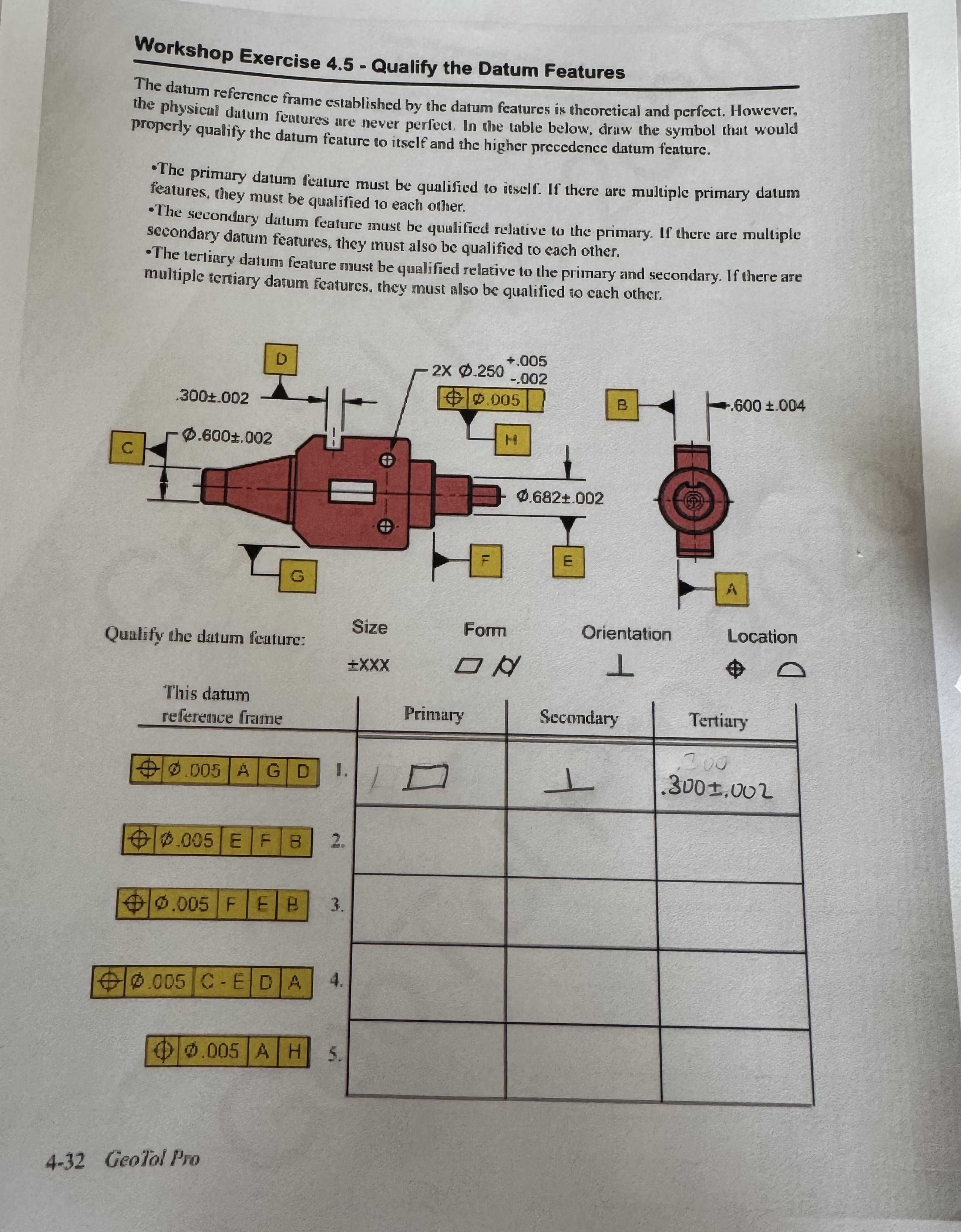 Workshop Exercise 4.5 - ﻿Qualify the Datum | Chegg.com