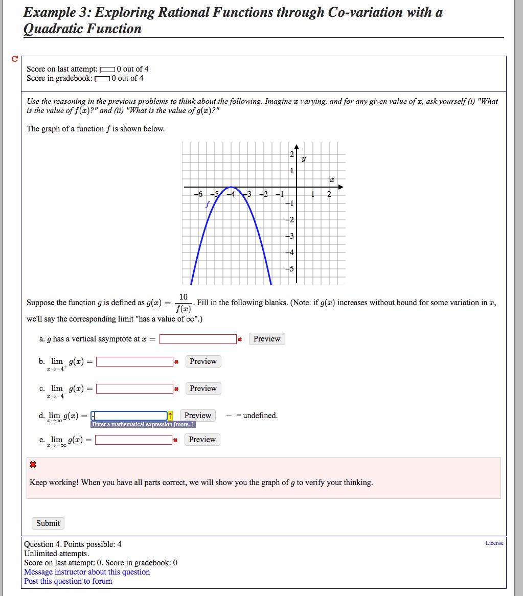Solved Example 3: Exploring Rational Functions through | Chegg.com