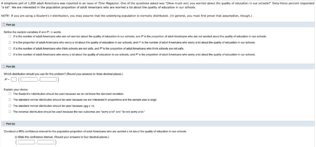 Solved A telephone poll of 1,000 adult Americans was | Chegg.com