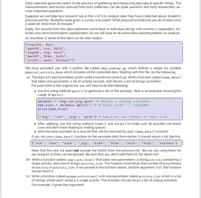 Solved Data collection generally refers to the process of | Chegg.com