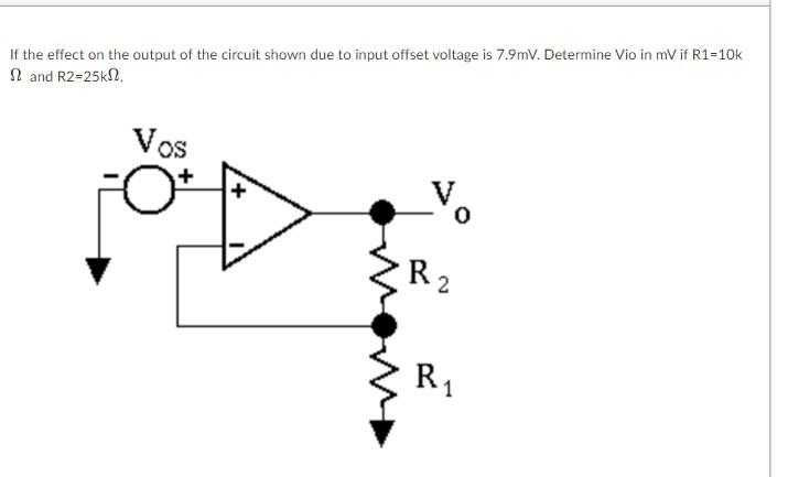 [Solved]: If the effect on the output of the circuit shown