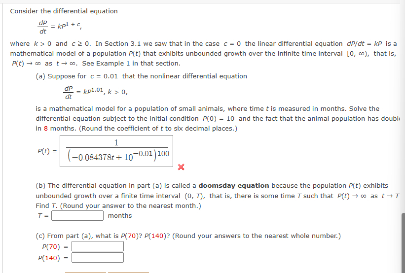 Solved Consider the differential equationdPdt=kP1+cwhere k>0 | Chegg.com