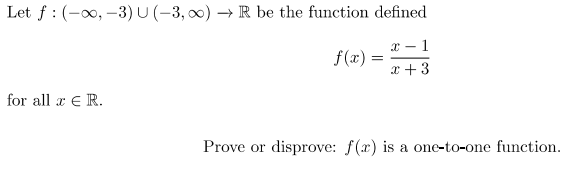 Solved Let F−∞−3∪−3∞→r Be The Function Defined 