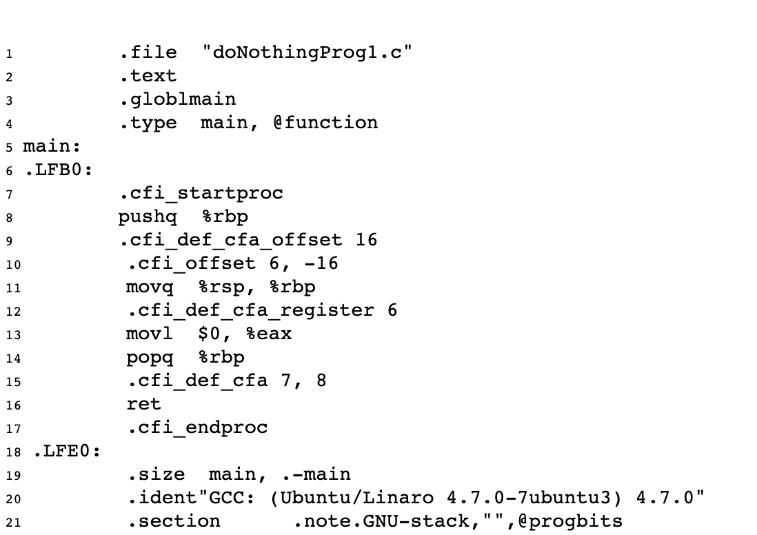 Solved 1. Please compare these two assembly text version. | Chegg.com
