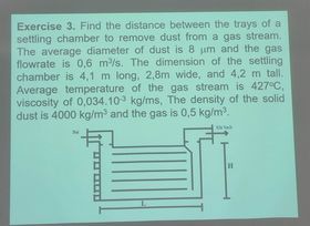Solved Exercise 3. Find the distance between the trays of a | Chegg.com
