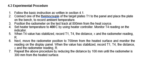Solved Tittle Experiment: RADIATION HEAT TRANSFER, INVERSE | Chegg.com